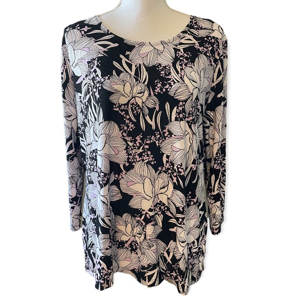 JM Collection | Tops | Jm Collection Lavender Black White Stunning ...